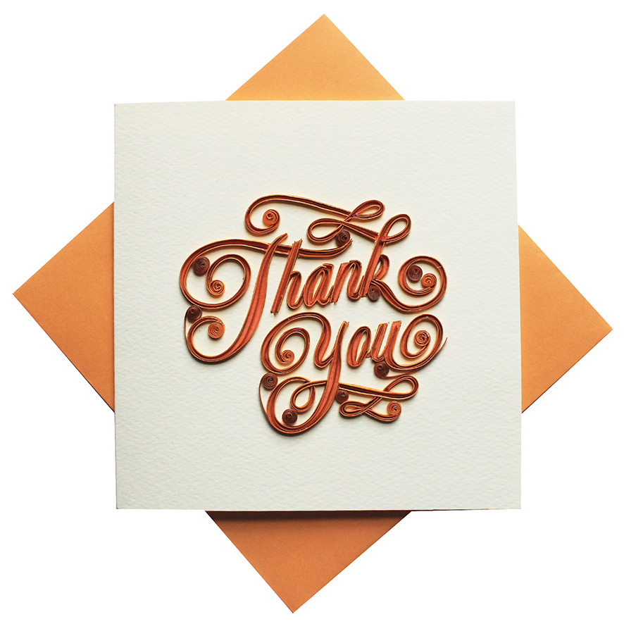 Quilled Thank You Card | Quilling Greeting Cards