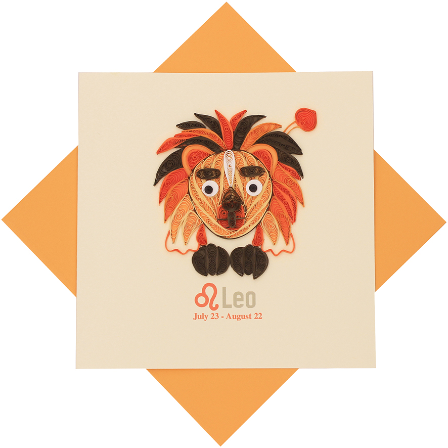 Quilled Leo Zodiac Card | Quilling Greeting Card